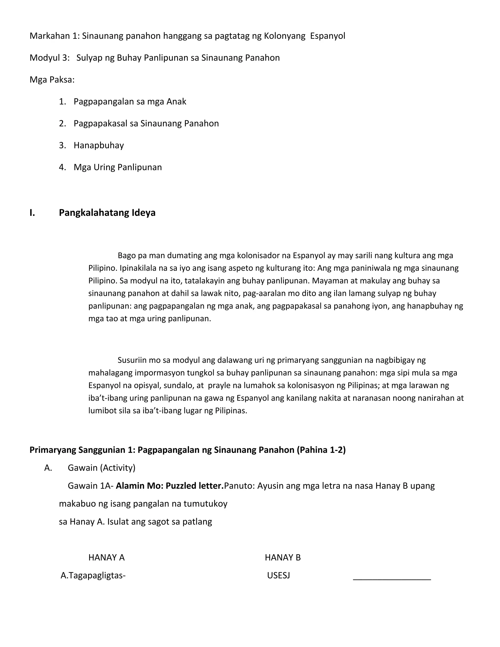 Modyul 3 (pasay caloocan) - grade 7 learning modules - quarter 1 | DOC