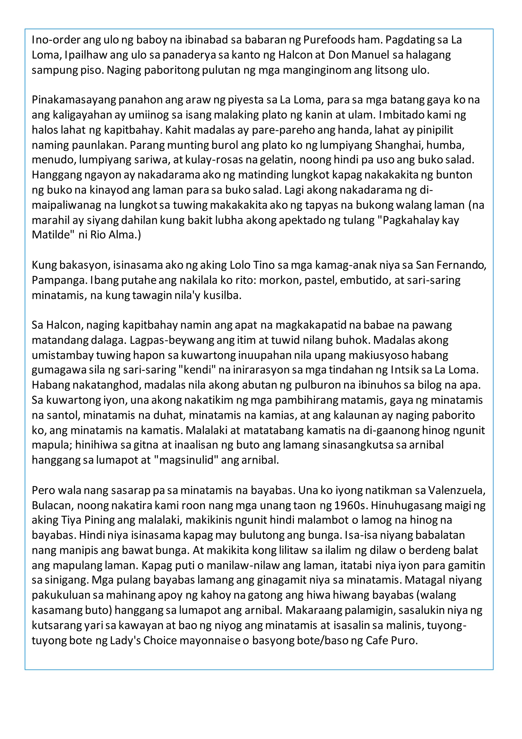 Modyul 3 tekstong deskriptibo o naratibo | DOCX