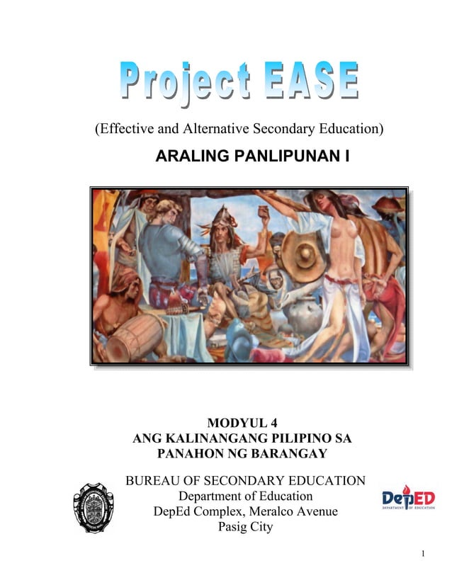 Modyul 4 ang kalinangang pilipino sa panahon ng barangay | PDF