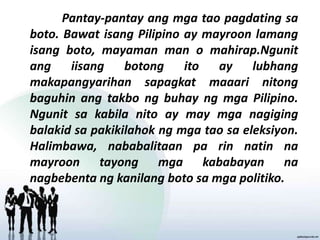 Modyul 4 aralin 3 politikal na pakikilahok | PPTX