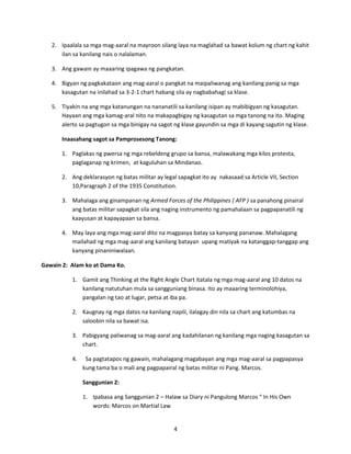 Modyul 4 batas militar teachers guide a.del rosario | PDF