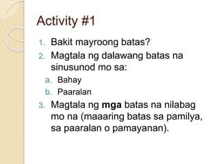 Modyul 5 mga batas na nakabatay sa likas na batas moral | PPTX