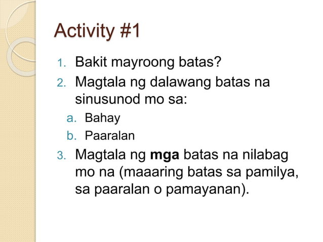 Modyul 5 mga batas na nakabatay sa likas na batas moral | PPTX