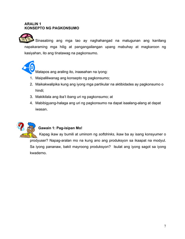 Modyul 5 pagkonsumo | PDF