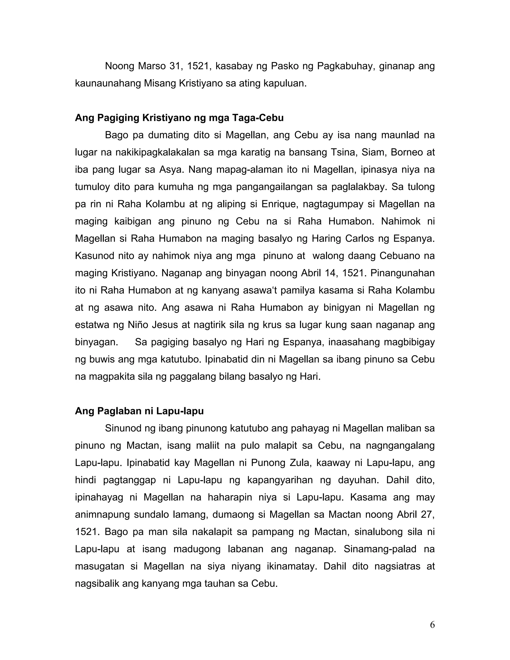 Modyul 5 ang pagdating ng mga kastila | PDF