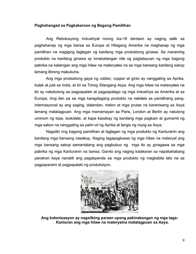 Modyul 7 ang paglaganap ng kolonyalismo at simula ng imper | PDF