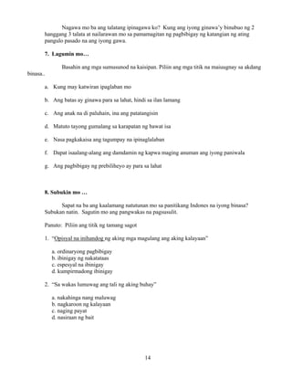 Modyul 7 pagsusuri ng akda batay sa teoryang feminismo | PDF