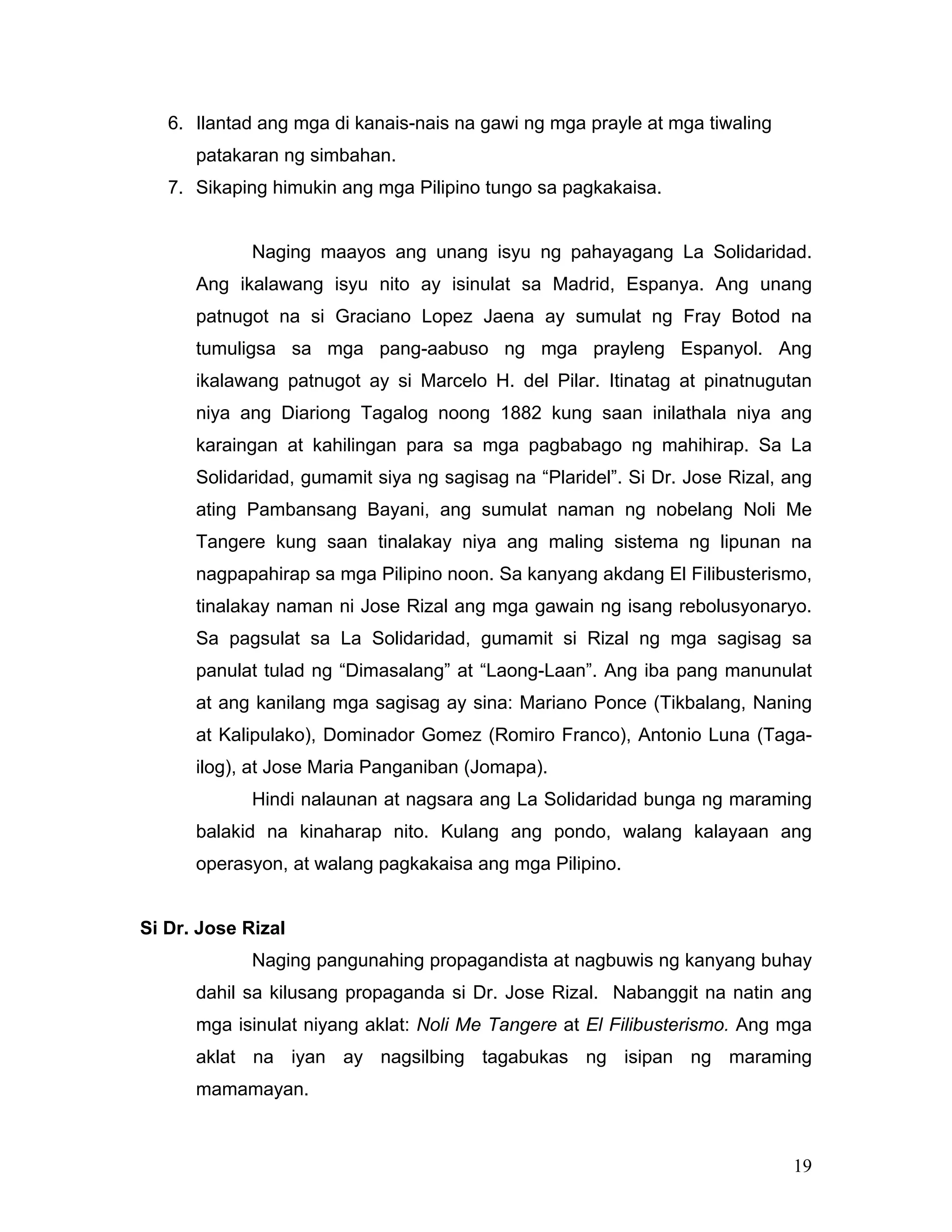 Modyul 8 pagsibol ng kamalayang pilipino | PDF