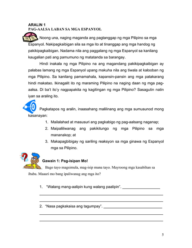 Modyul 8 pagsibol ng kamalayang pilipino | PDF
