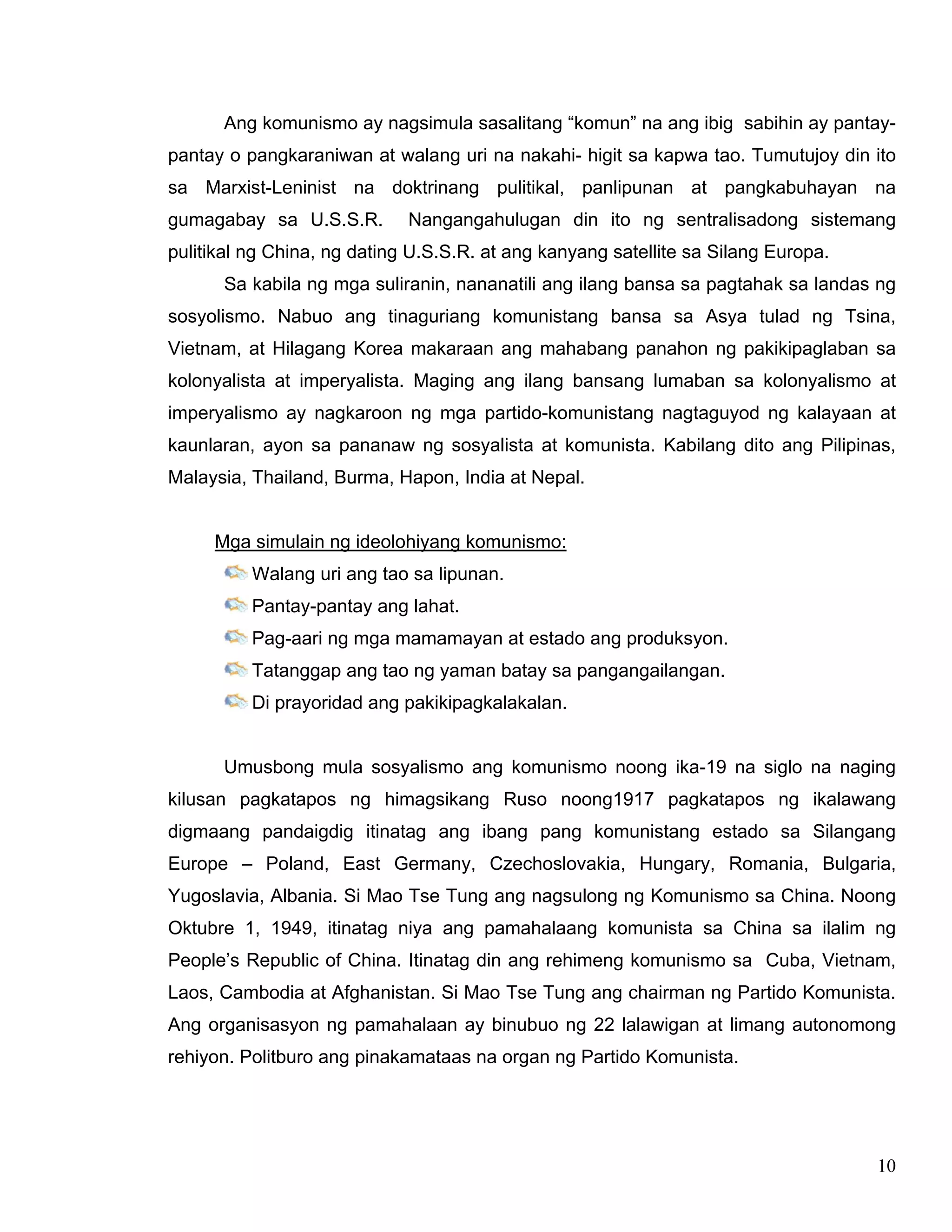 Modyul 9 larawan ng nasyonalismong asyano | PDF