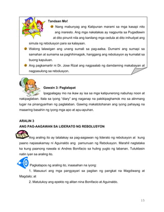 Modyul 9 ang rebolusyong pilipino tungo sa kalayaan | PDF