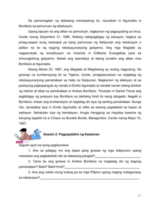 Modyul 9 ang rebolusyong pilipino tungo sa kalayaan | PDF