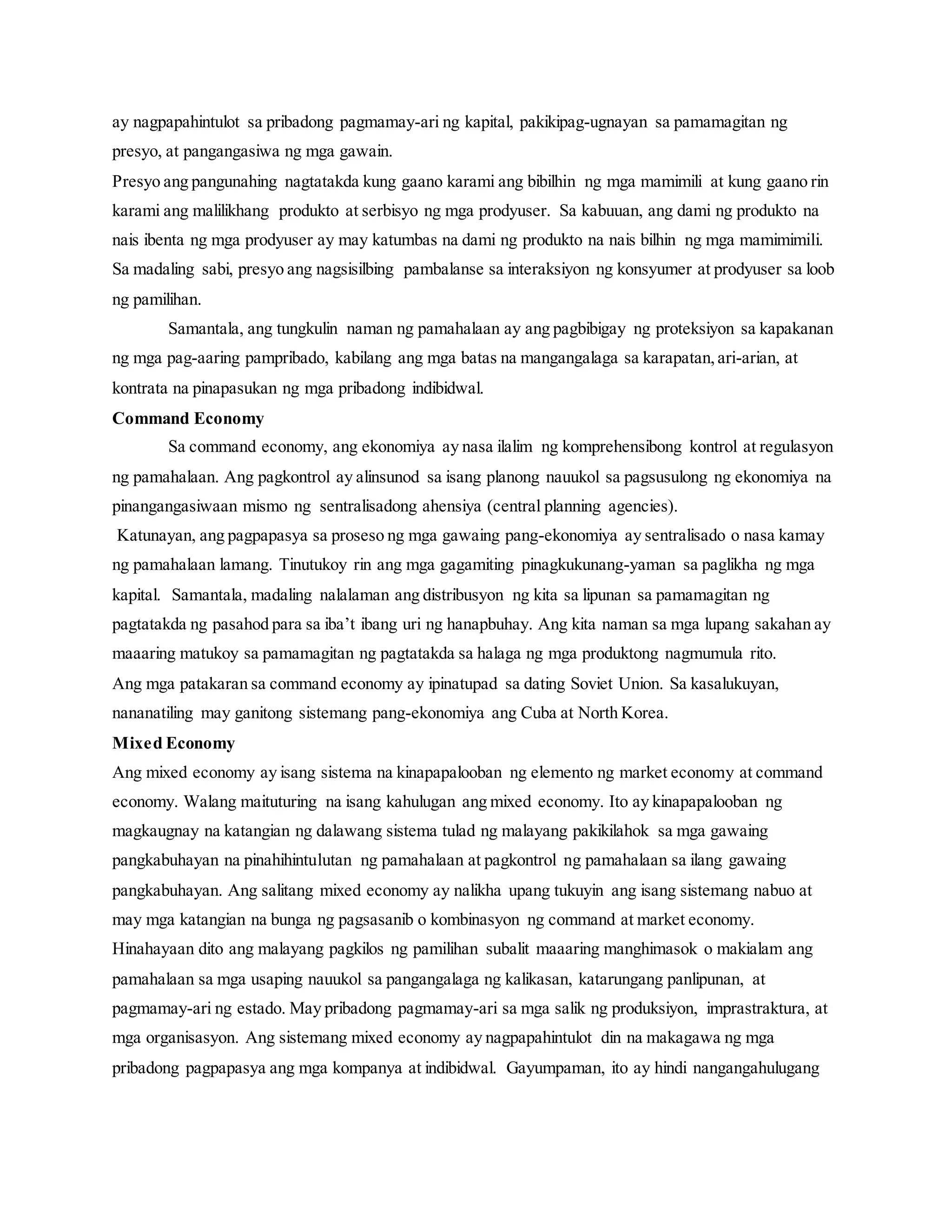 Modyul araling anlipunan 9 aralin 4 alokasyon | DOCX