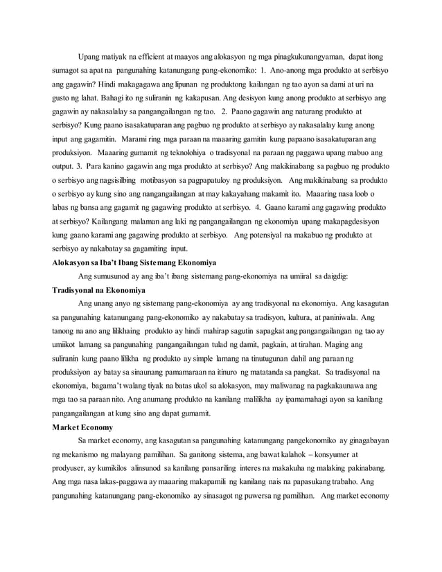 Modyul araling anlipunan 9 aralin 4 alokasyon | DOCX