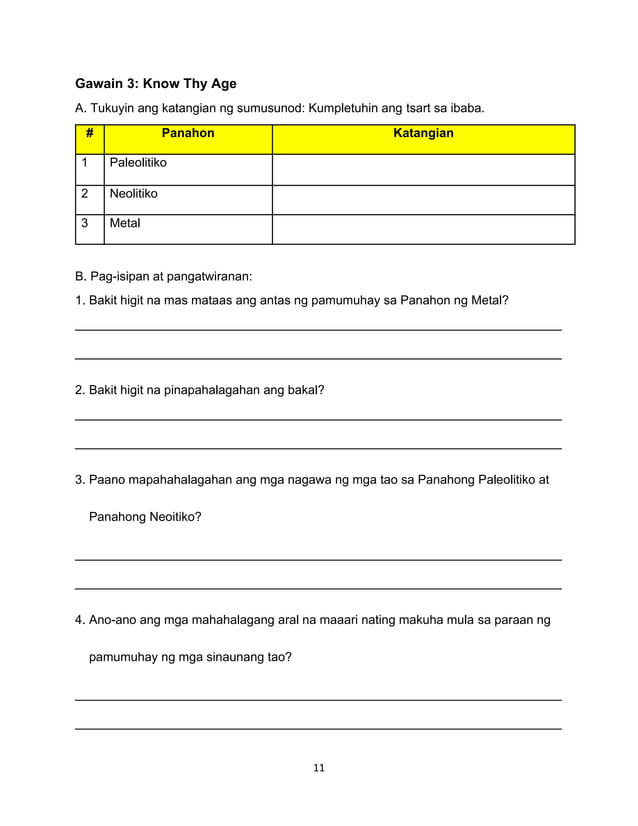 MODYUL I_ANG MGA SINAUNANG TAO_GRADE 8 FIRST QUARTER | PDF