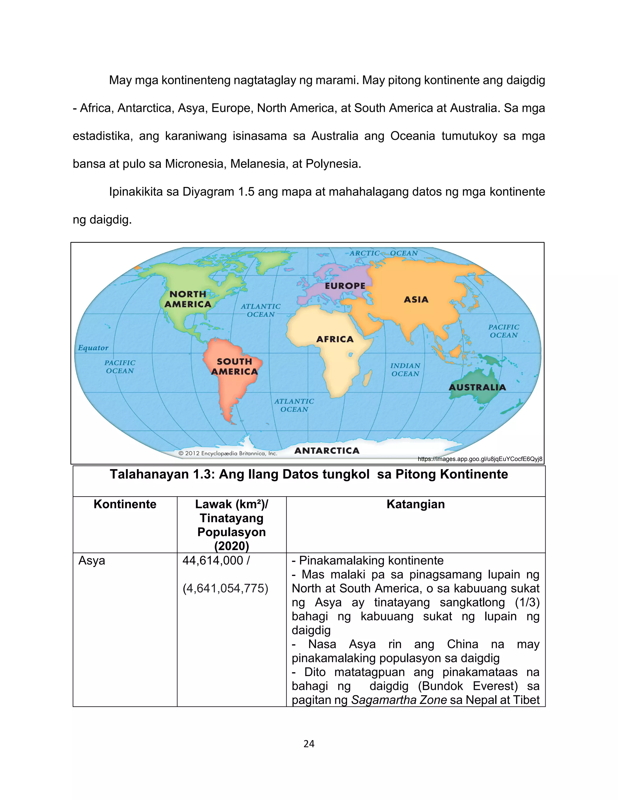 MODYUL I_HEOGRAPIYA NG DAIGDIG_GRADE 8 FIRST QUARTER | PDF