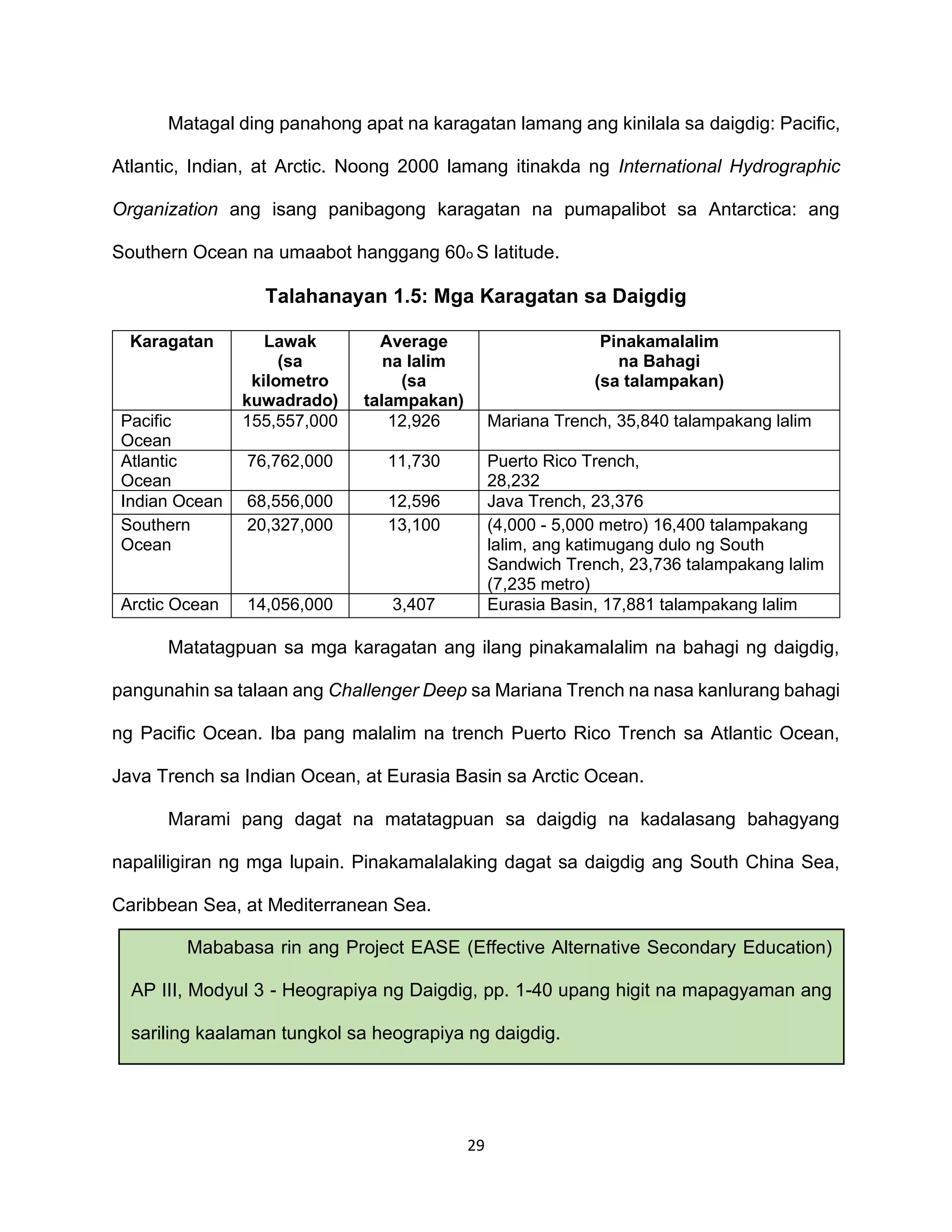 MODYUL I_HEOGRAPIYA NG DAIGDIG_GRADE 8 FIRST QUARTER | PDF