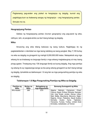 MODYUL I_HEOGRAPIYA NG DAIGDIG_GRADE 8 FIRST QUARTER | PDF