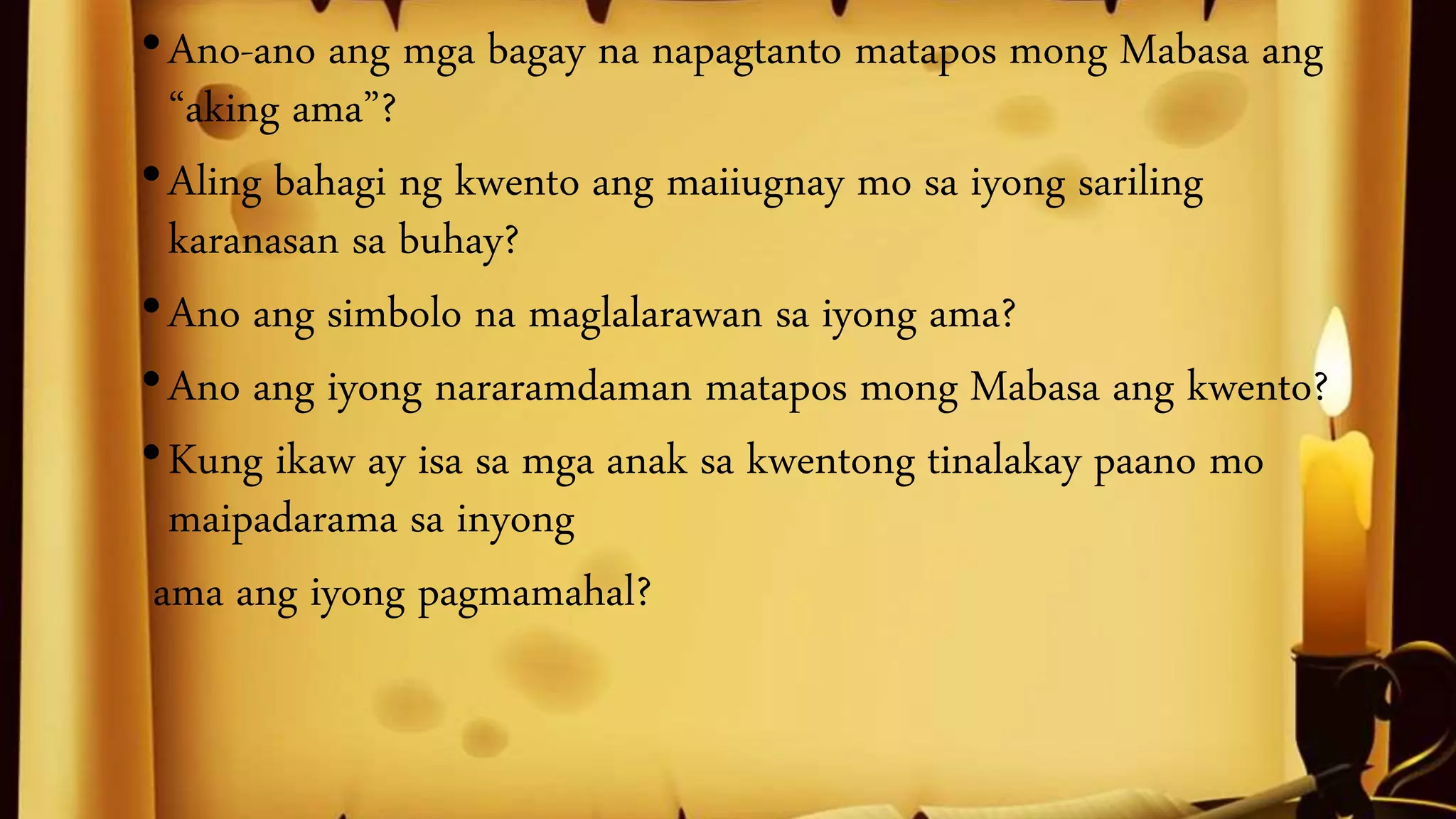 Modyul sa filipino 1 maikling kwento ng ang ama | PPTX