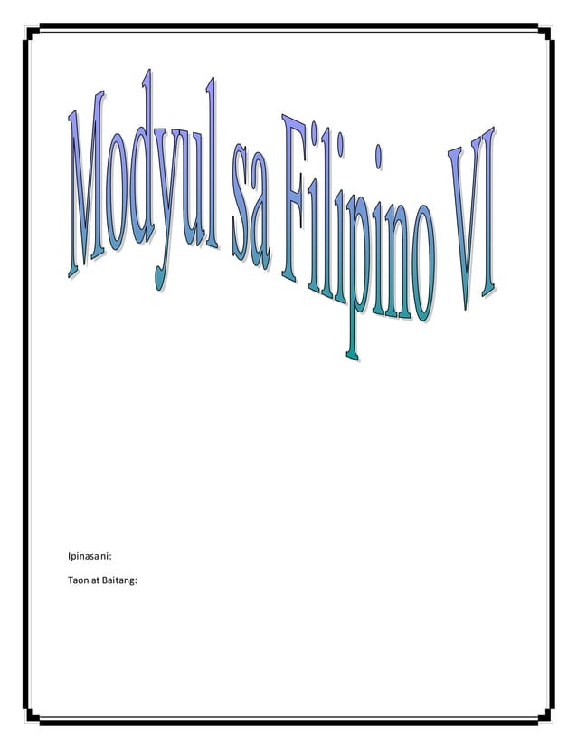 MODYUL SA FILIPINO VI | PDF