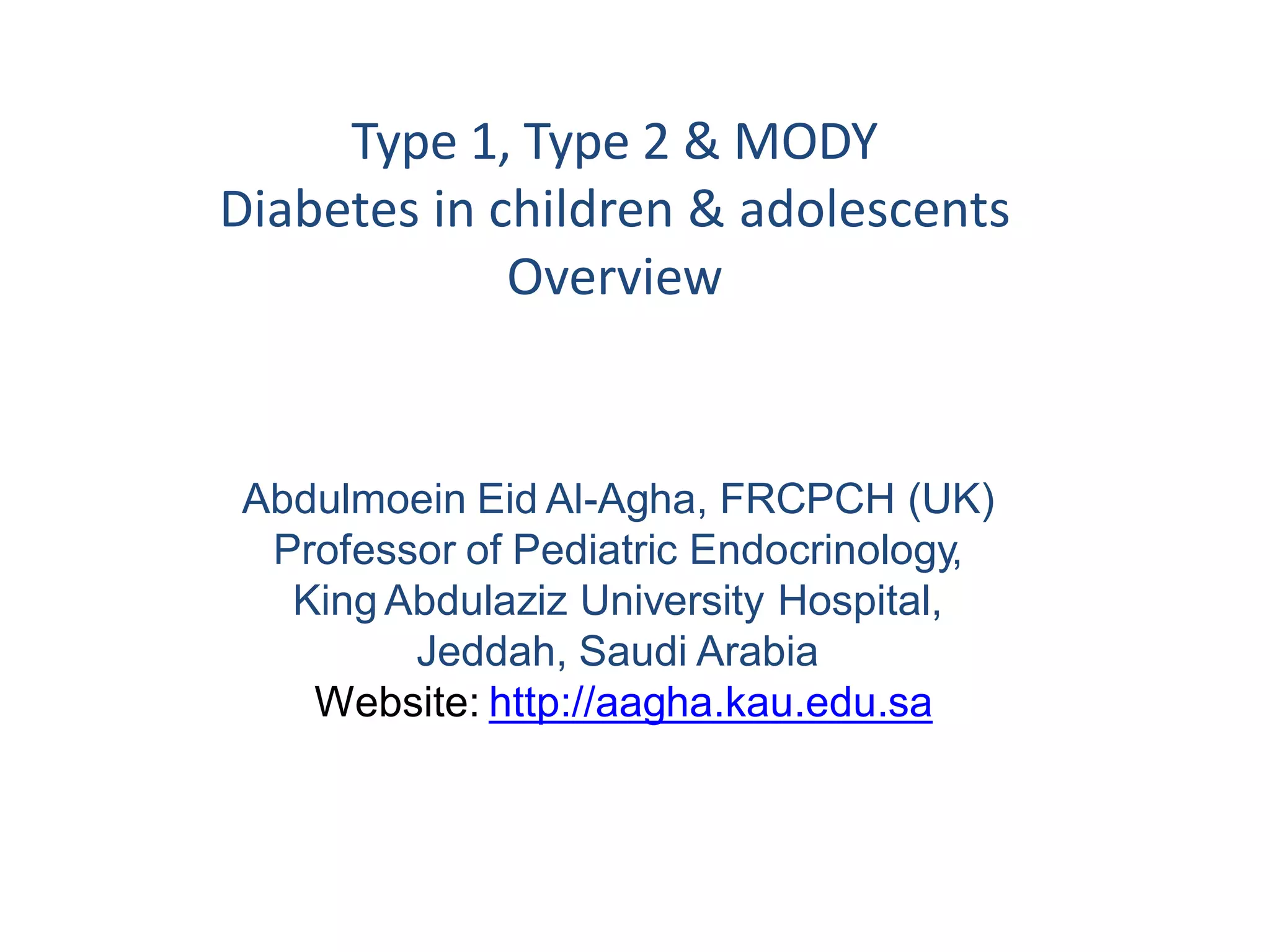 Mody vs type 1&type 2 | PDF