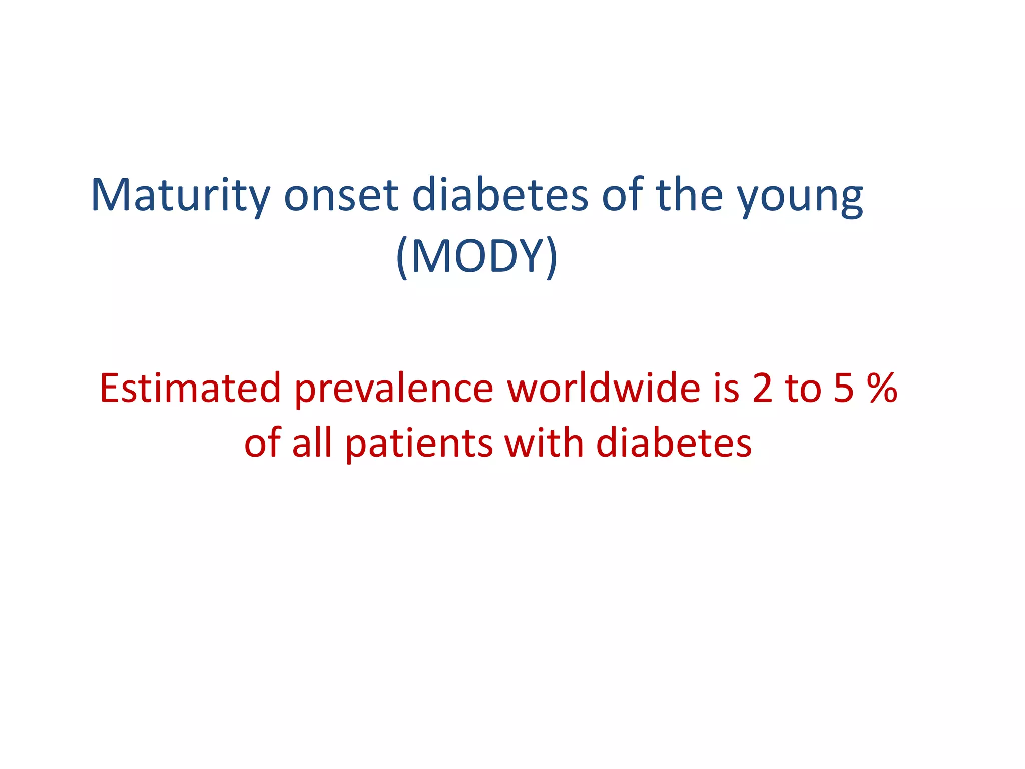 Mody vs type 1&type 2 | PDF
