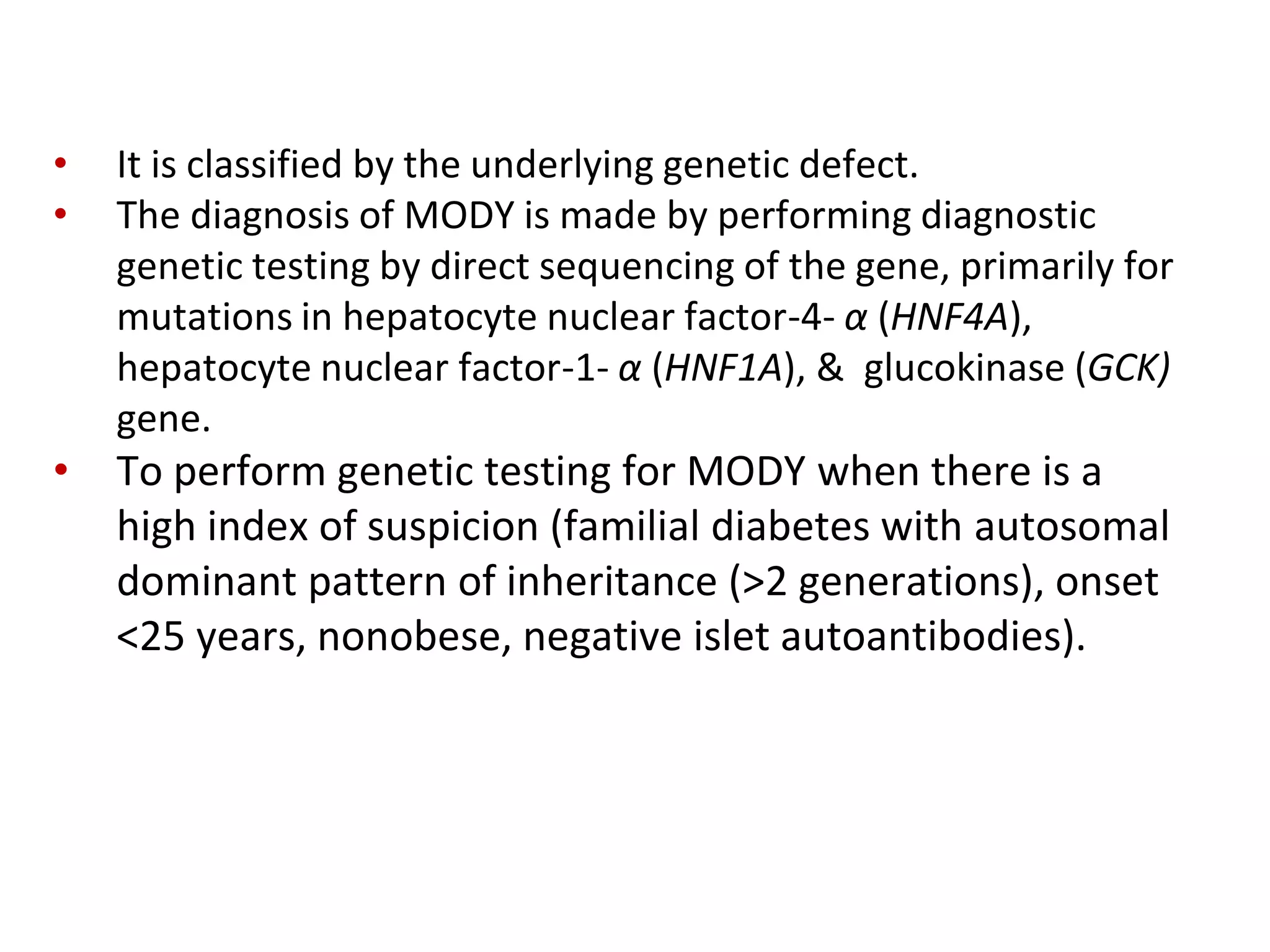 Mody vs type 1&type 2 | PDF