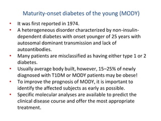 Mody vs type 1&type 2 | PDF