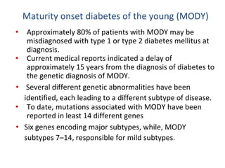 Mody vs type 1&type 2 | PDF