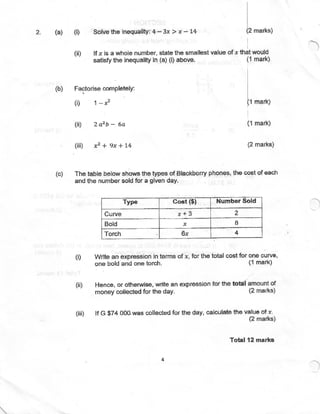 CSEC Mathematics Paper 2 | PDF
