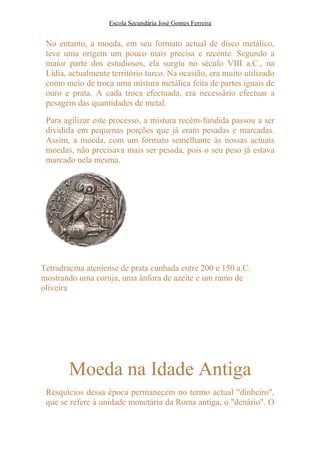 História da Moeda | DOC