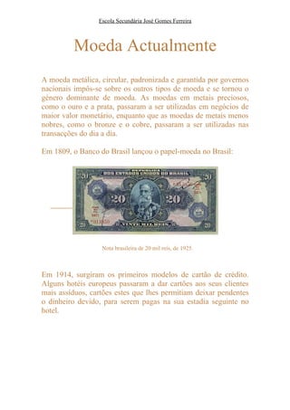 História da Moeda | DOC