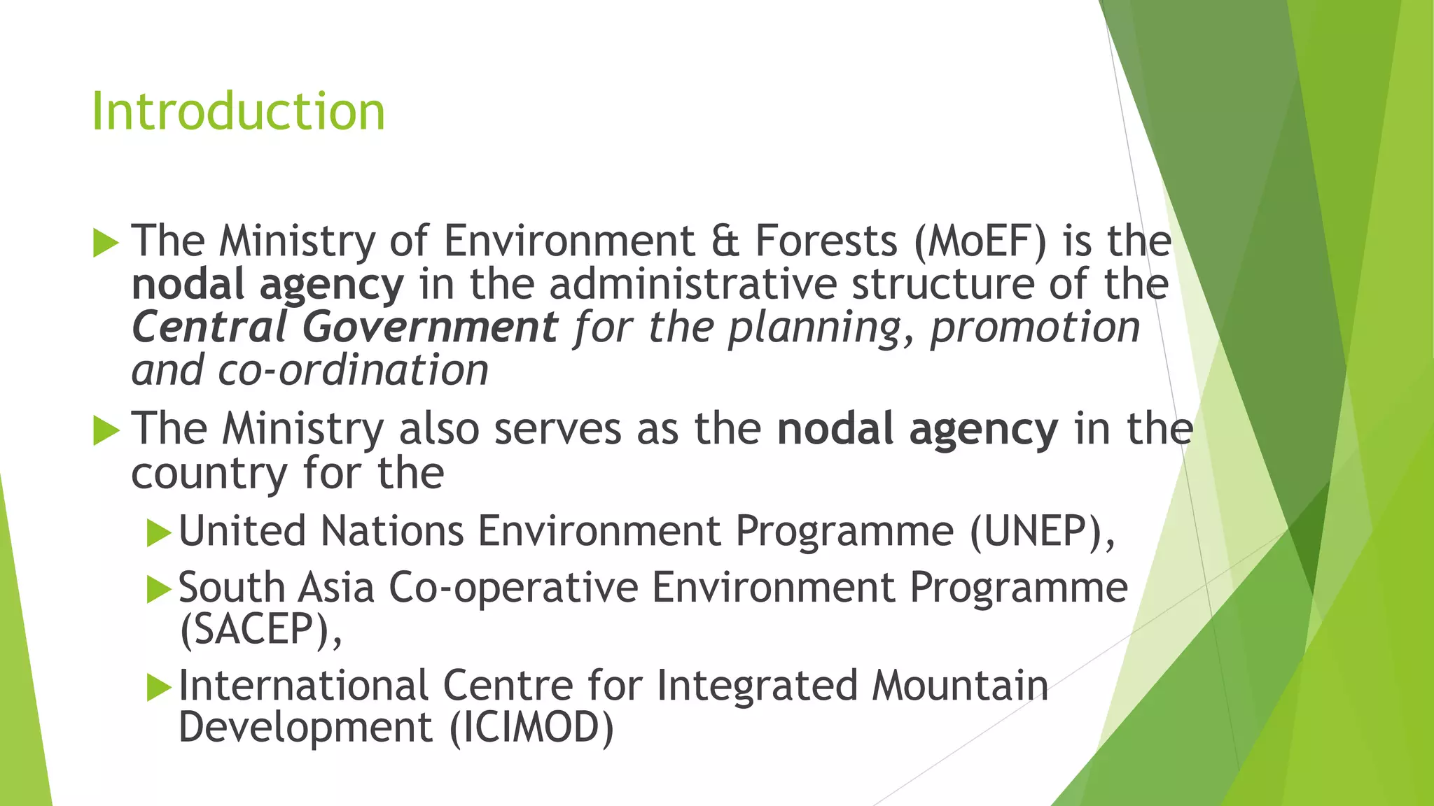 MoEF organization | PDF