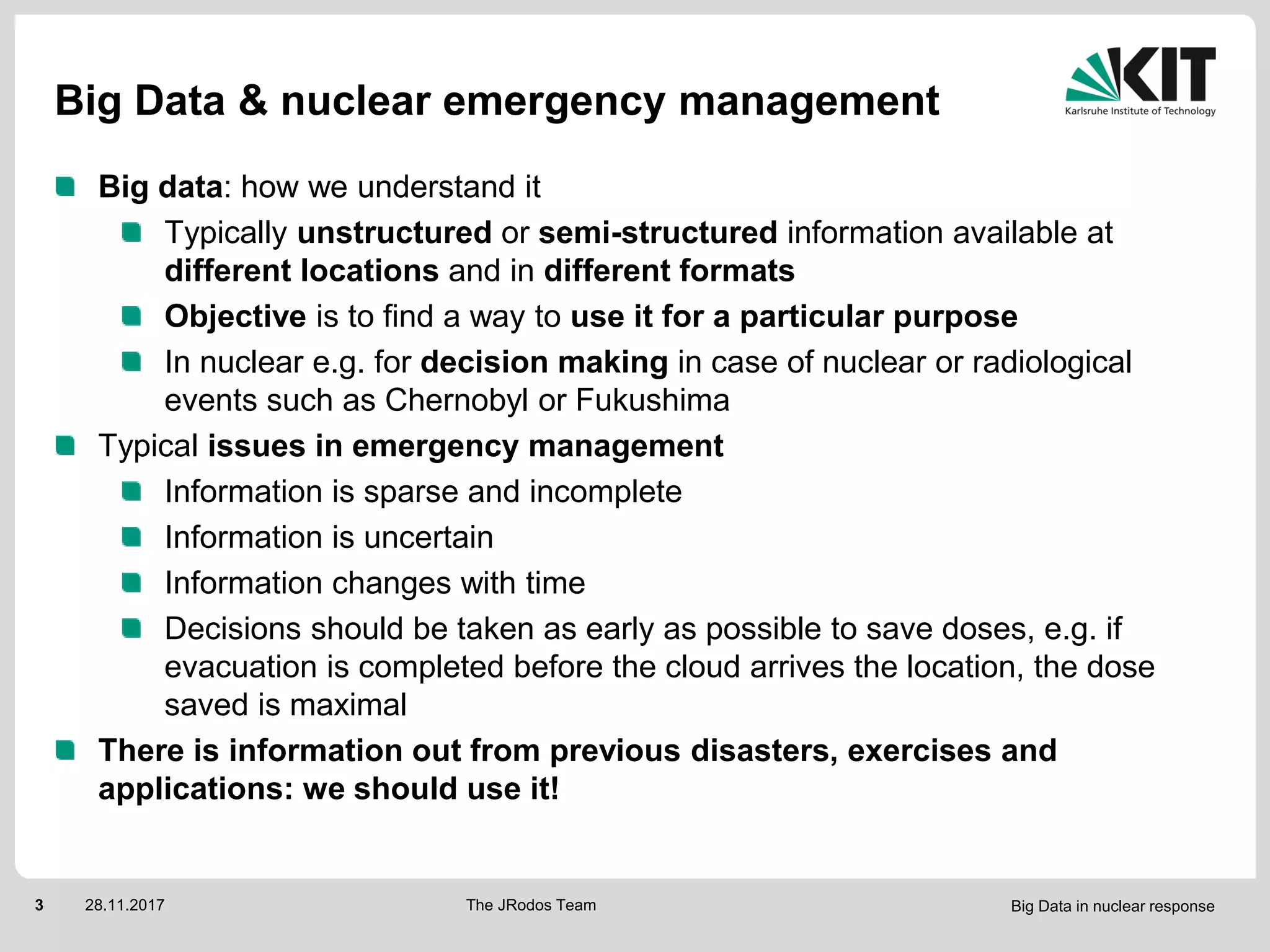Nuclear emergency response and Big Data technologies | PDF
