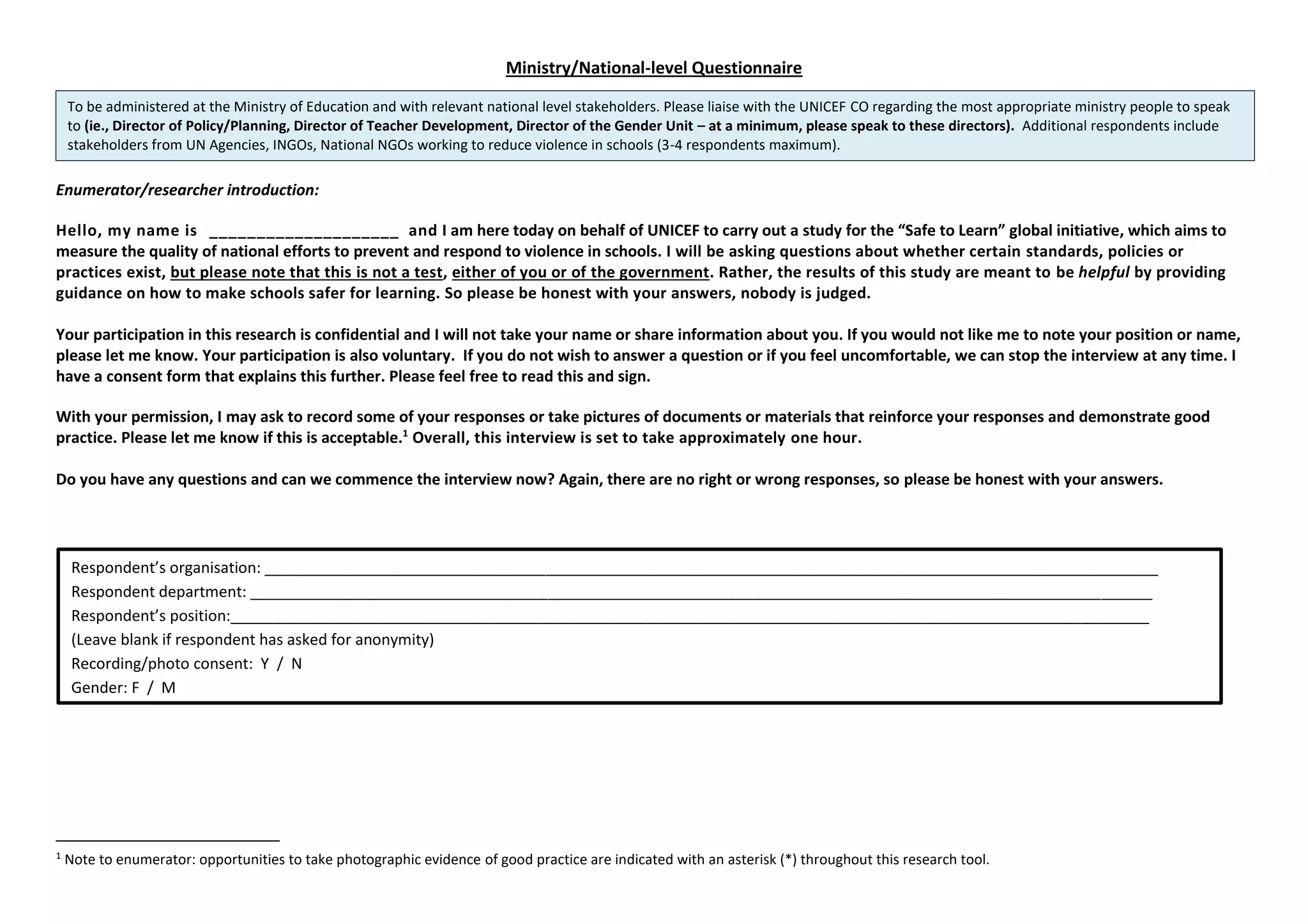 Moe interview guide | PDF
