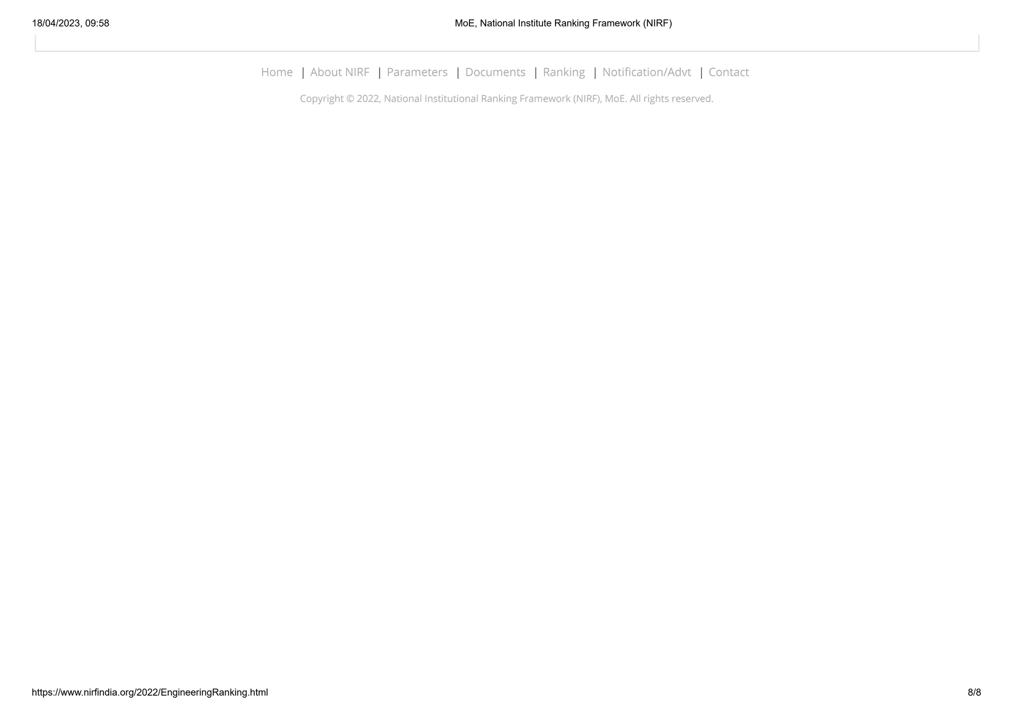 MoE, National Institute Ranking Framework (NIRF).pdf