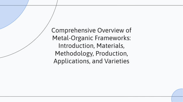 MOF - Metal organic framework for hydrogen storage | PDF