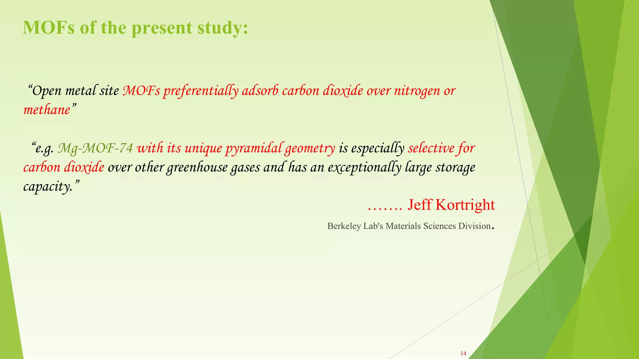 metal organic framework-carbon capture and sequestration | PPT