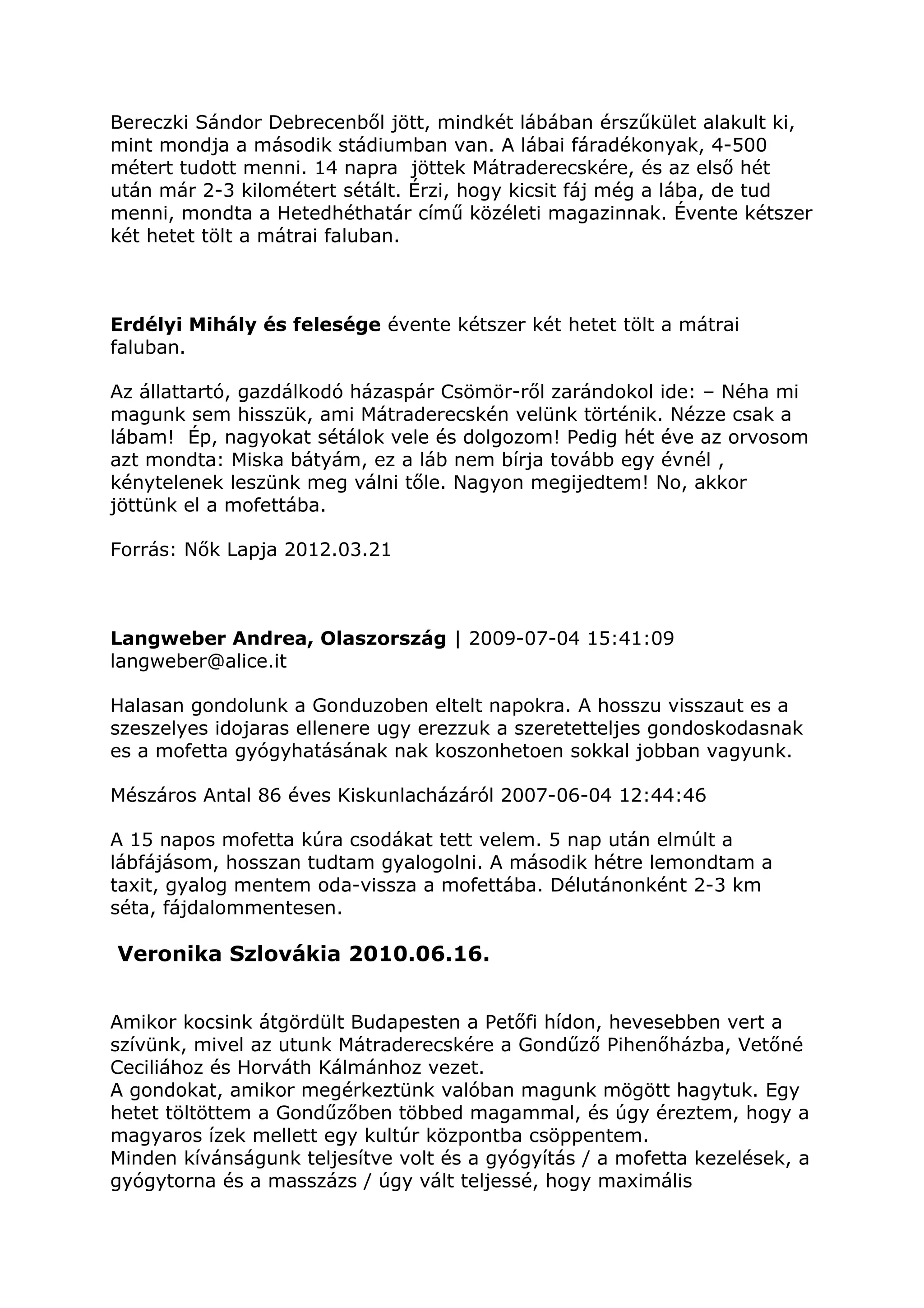 Mofetta gyógy | DOC