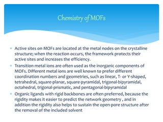 MOF, metal organic frameworks | PPTX
