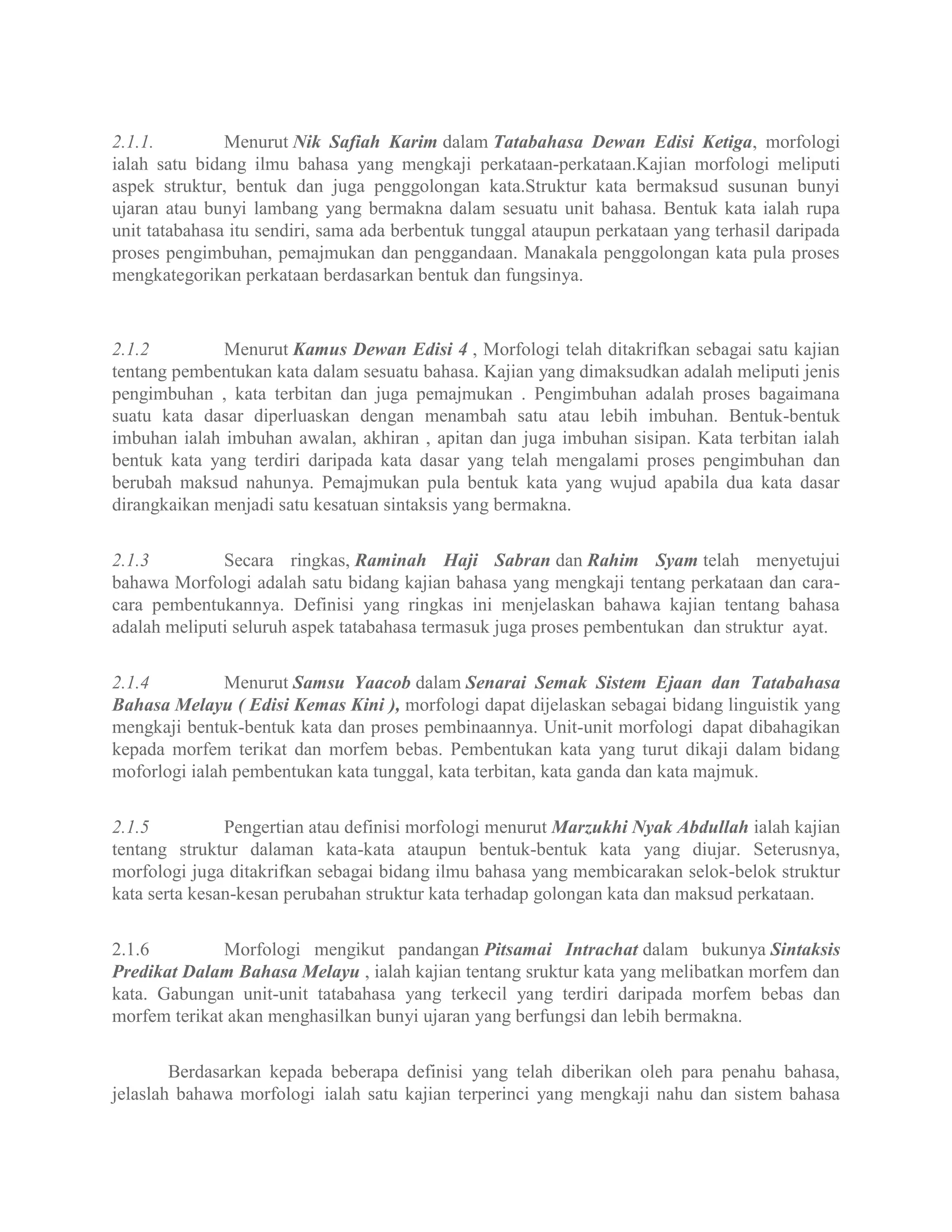 Morfologi dan sintaksis | DOCX