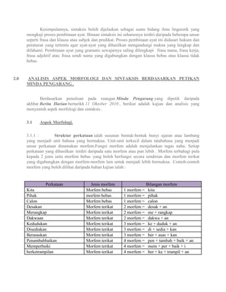 Morfologi dan sintaksis | DOCX
