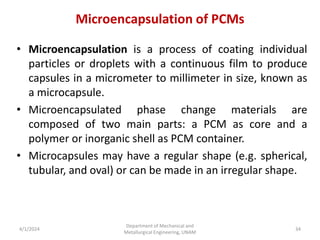 Recent Advances in Phase Change Materials for Thermal Energy Storage | PPTX