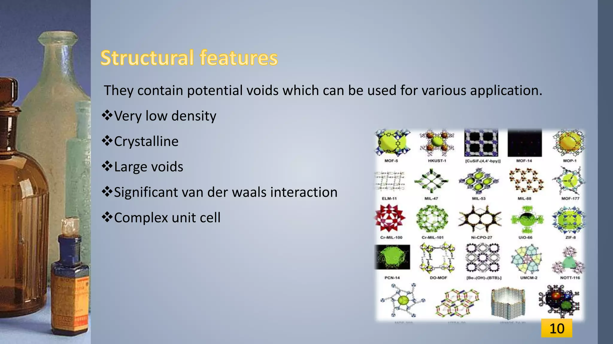 MoFs (METAL-ORGANIC FRAMEWORKS) | PPTX