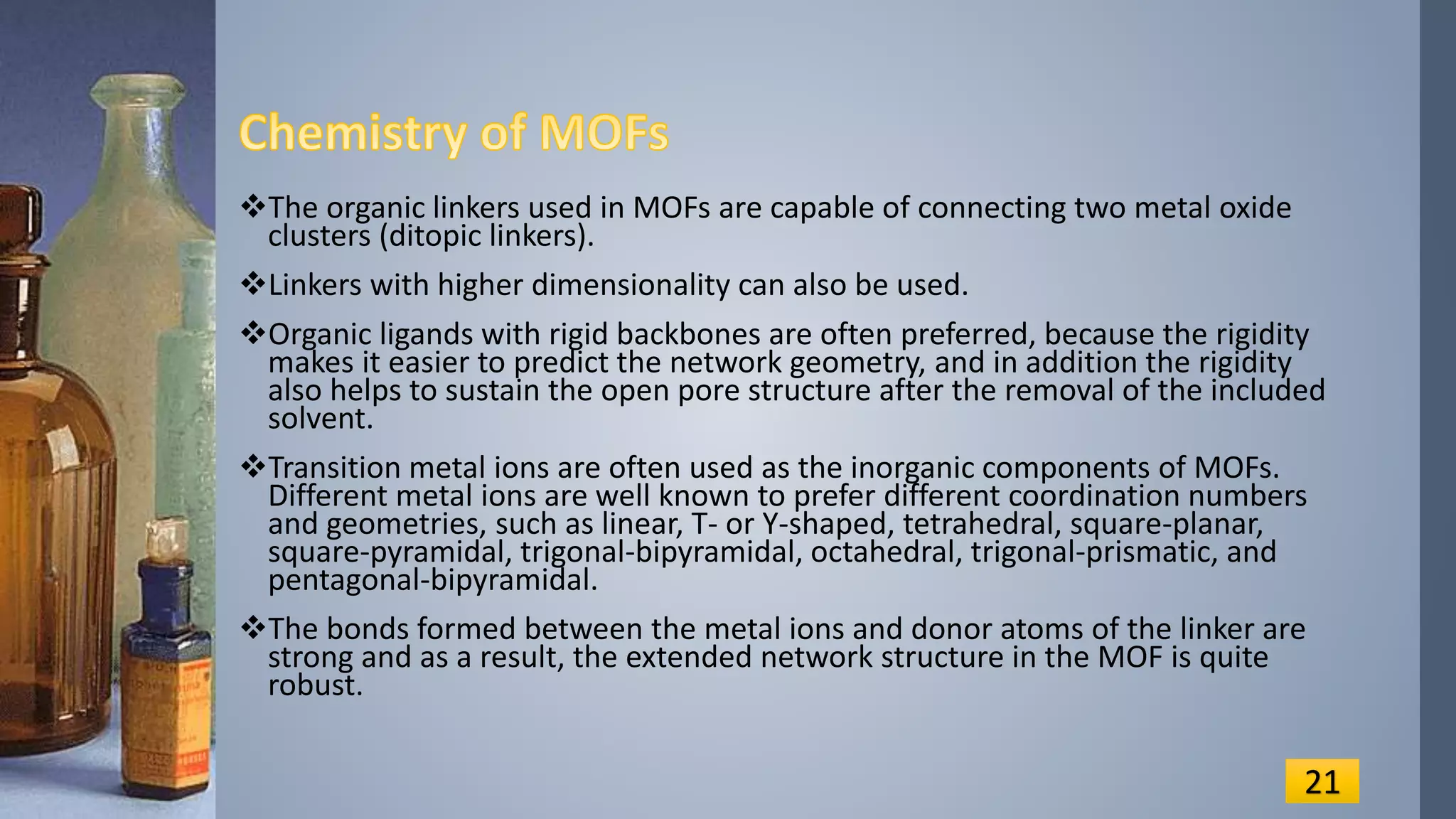 MoFs (METAL-ORGANIC FRAMEWORKS) | PPTX