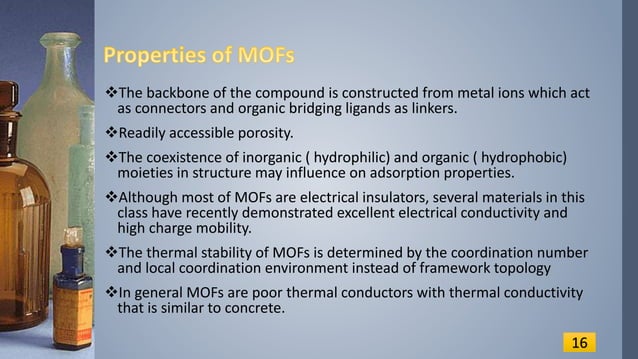 MoFs (METAL-ORGANIC FRAMEWORKS) | PPTX