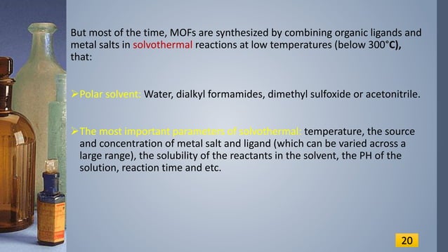 MoFs (METAL-ORGANIC FRAMEWORKS) | PPTX