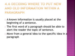 Chapter 4 Structuring Paragraph and Sentences | PPTX