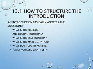 Chapter 13 Introduction in research paper | PPTX