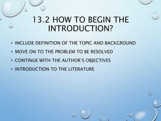 Chapter 13 Introduction in research paper | PPTX